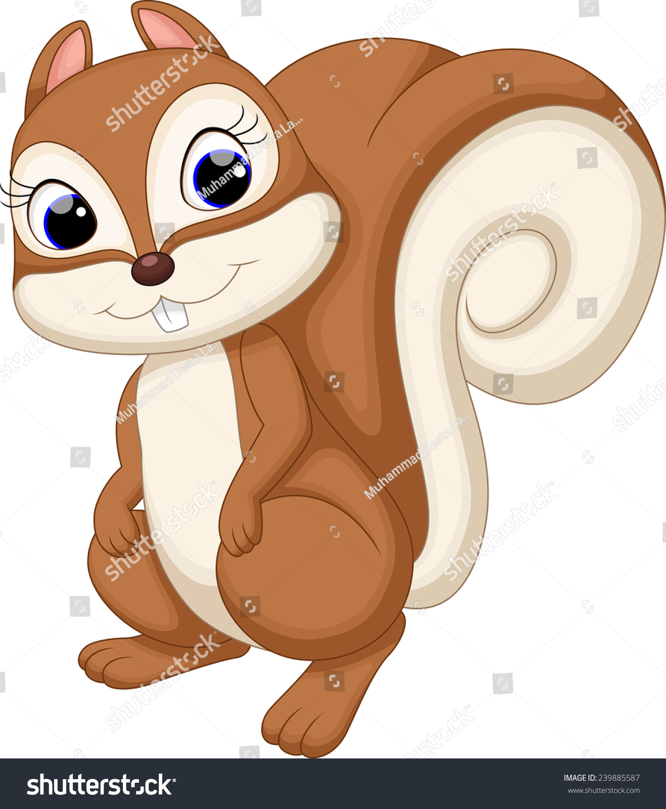 Cute Squirrel Cartoon Stock Vector (Royalty Free) 239885587