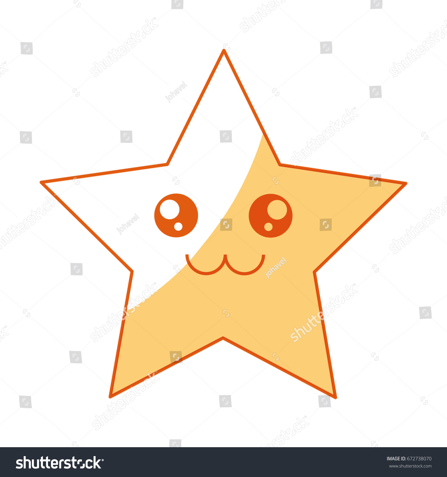 Cute Star Cartoon Stock Vector (Royalty Free) 672738070