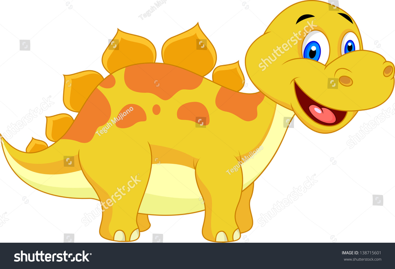 Cute Stegosaurus Cartoon 스톡 벡터(로열티 프리) 138715601 | Shutterstock