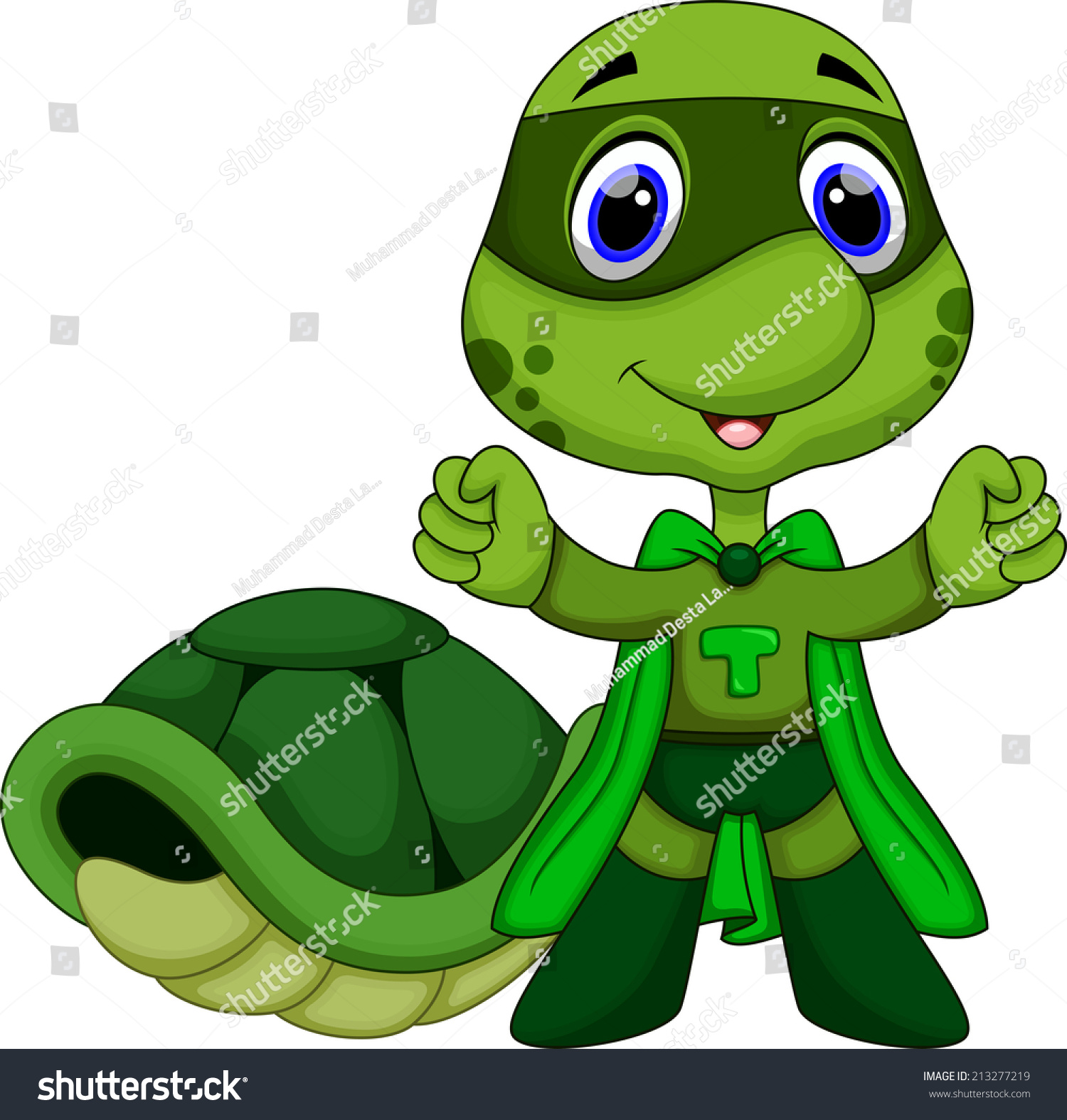 Cute Super Turtle Cartoon Stock Vector (Royalty Free) 213277219