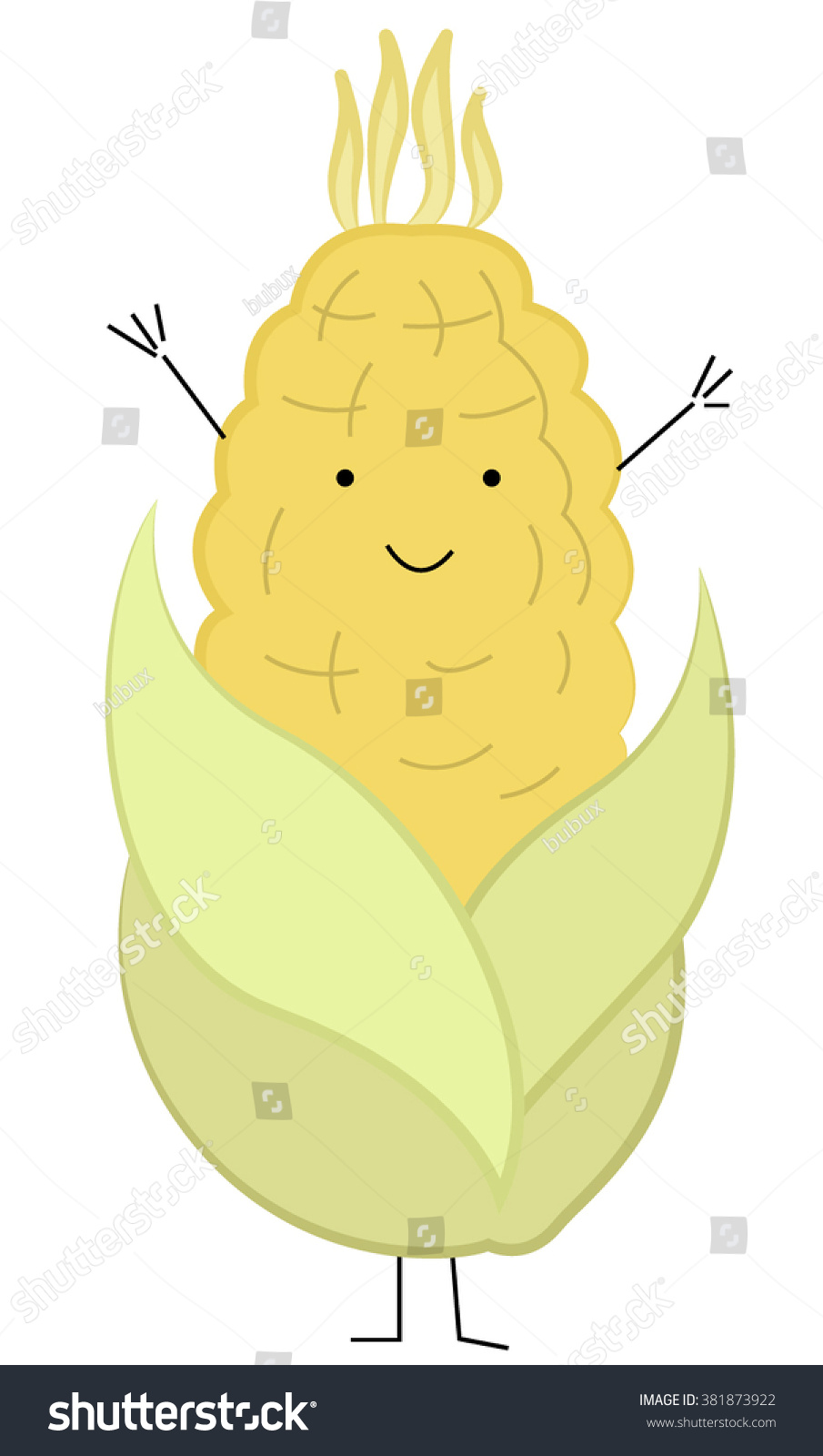 Cute Sweet Corn Vector Illustration Stock Vector (Royalty Free ...