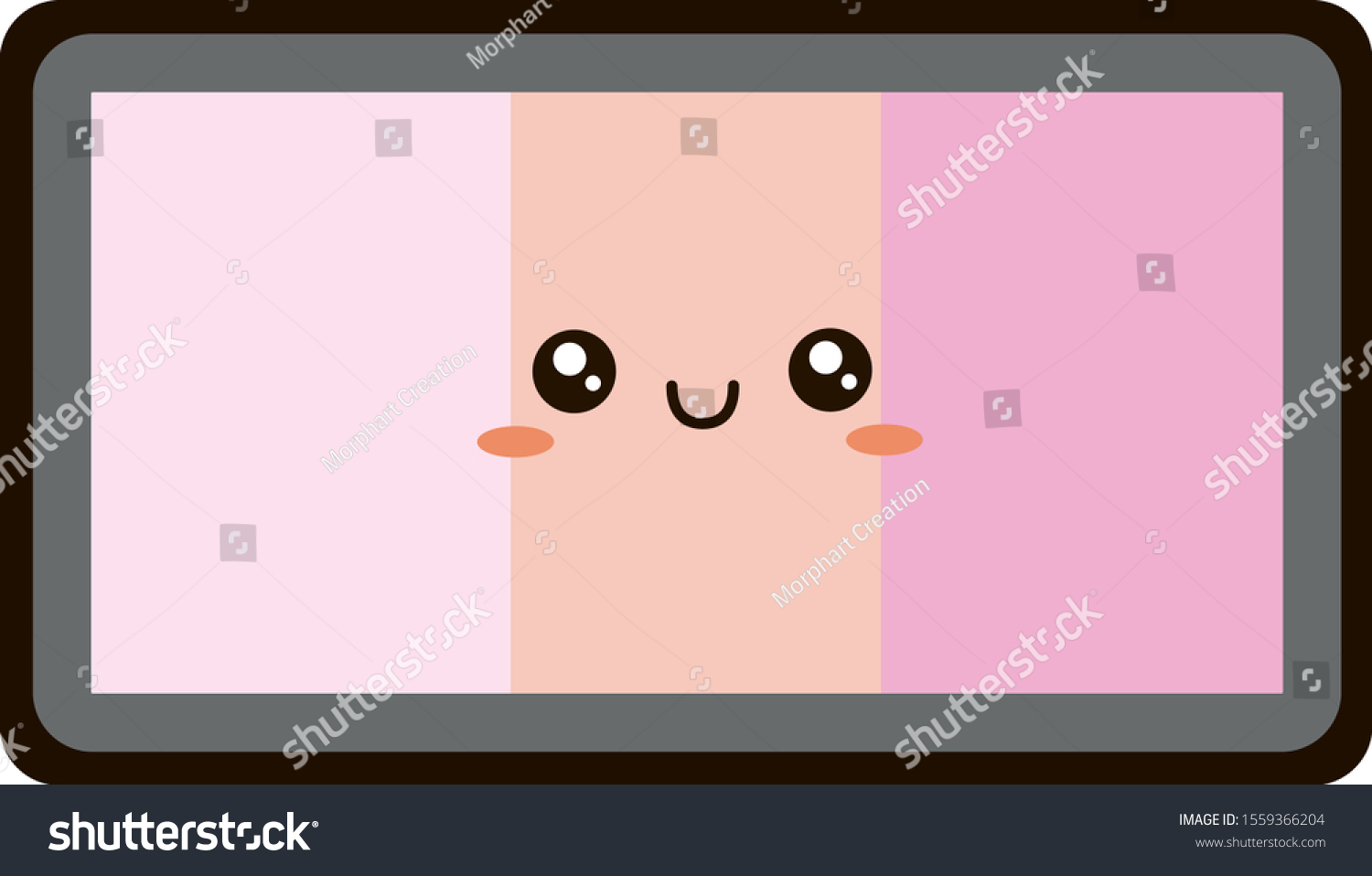 Cute Tablet Illustration Vector On White Stock Vector (Royalty Free ...