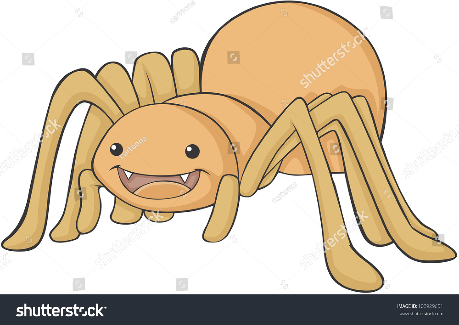 Cute Tarantula Cartoon Stock Vector 102929651 - Shutterstock