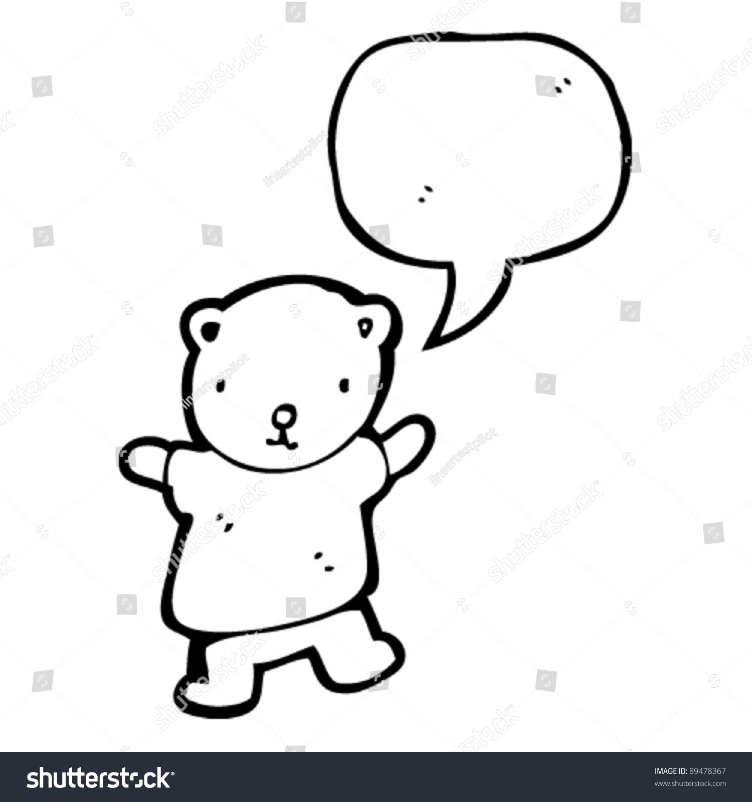 Cute Teddy Bear Dancing Cartoon Stock Vector (Royalty Free) 89478367 ...