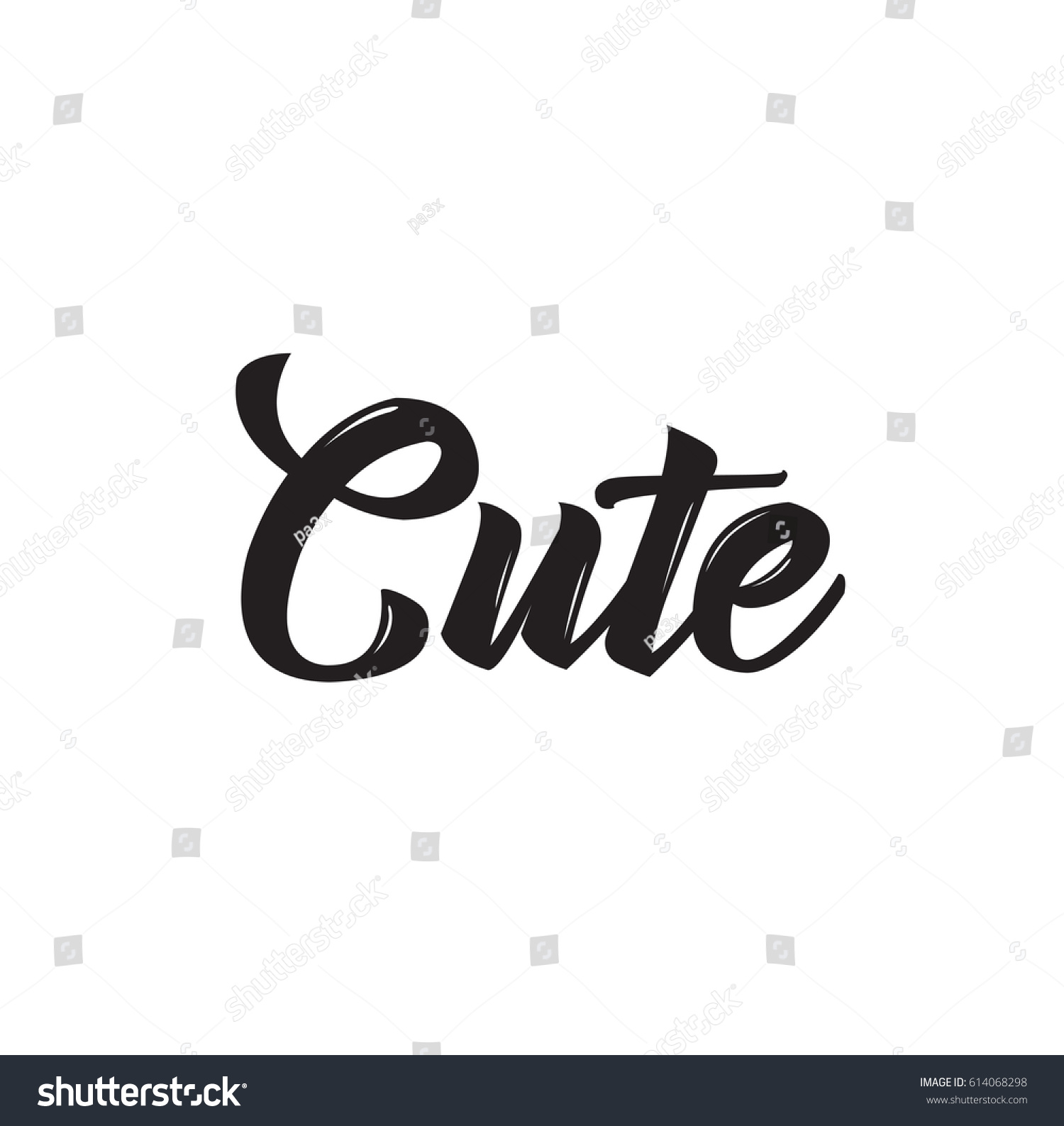Cute Text Design Vector Calligraphy Typography: vector de stock (libre ...