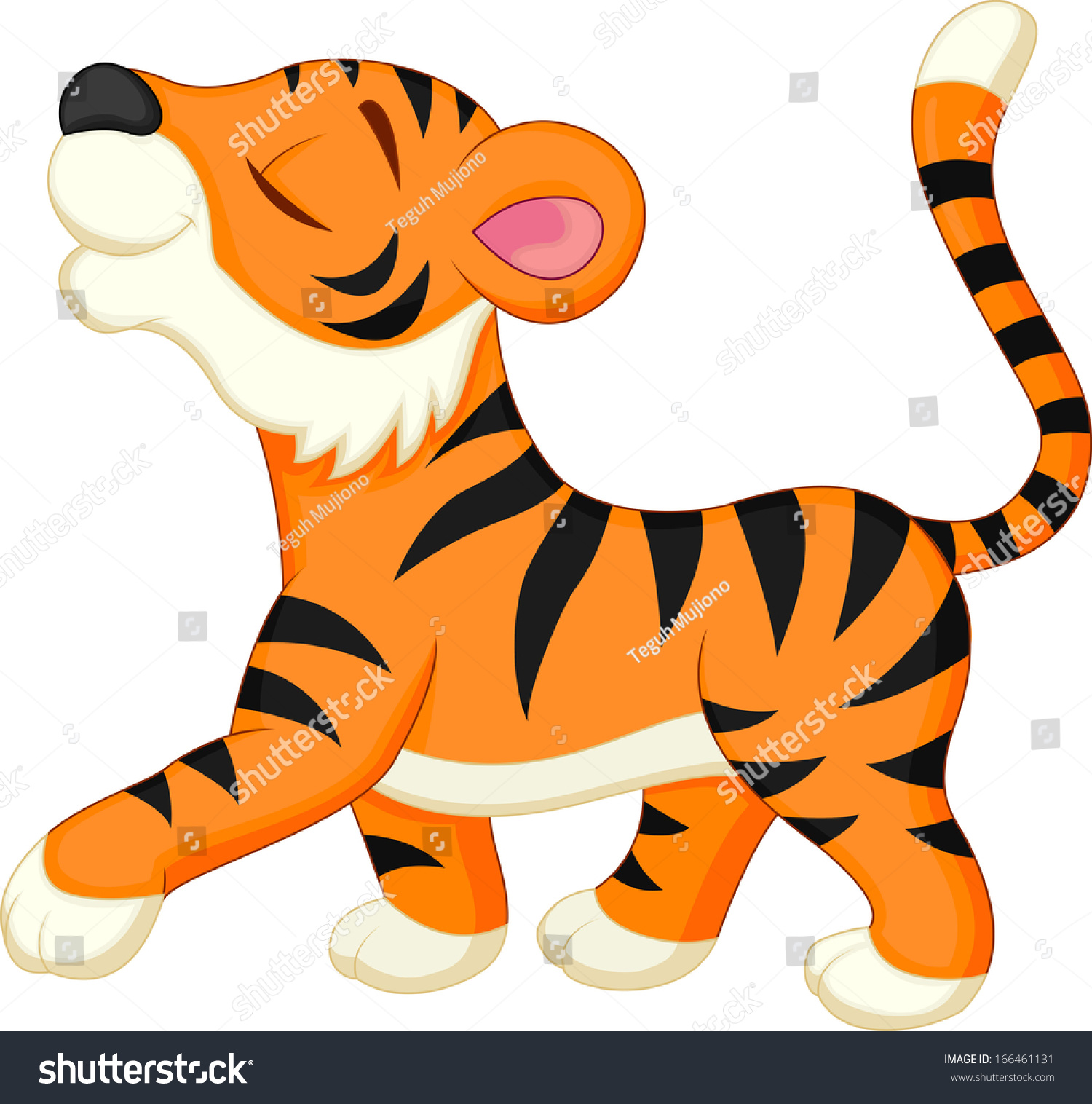 Dibujo de tigre chito: vector de stock (libre de regalías) 166461131 ...