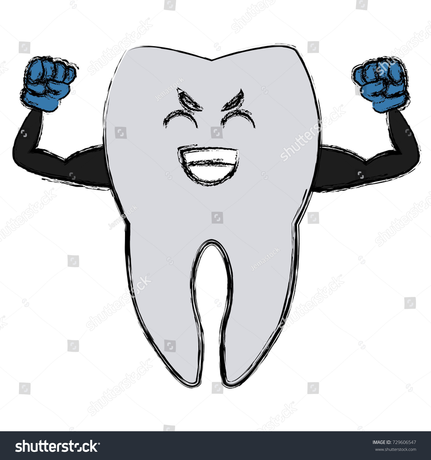 Cute Tooth Cartoon Stock Vector (Royalty Free) 729606547 | Shutterstock