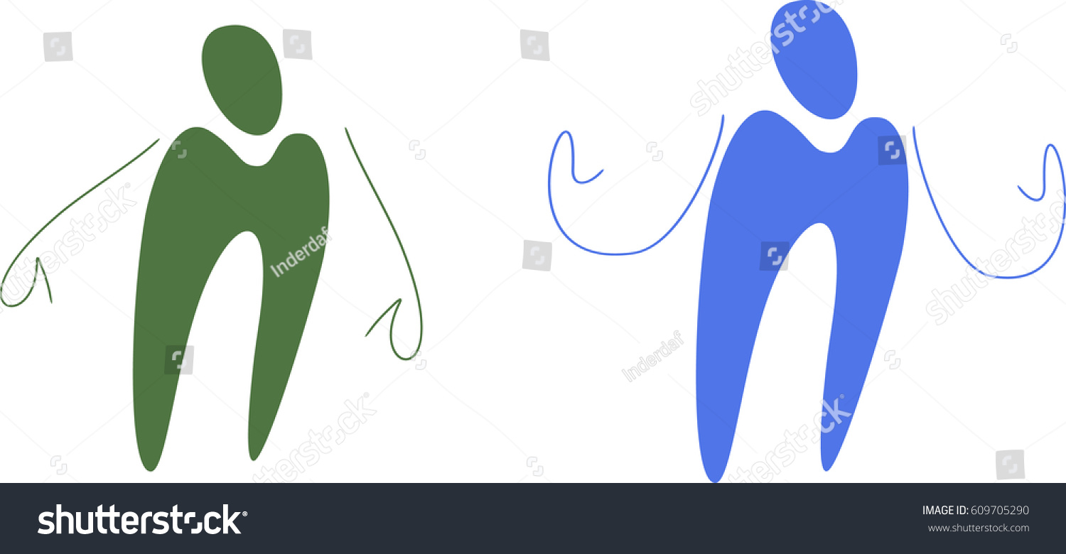 Cute Tooth Man Cartoon Character Vector Stock Vector (Royalty Free ...