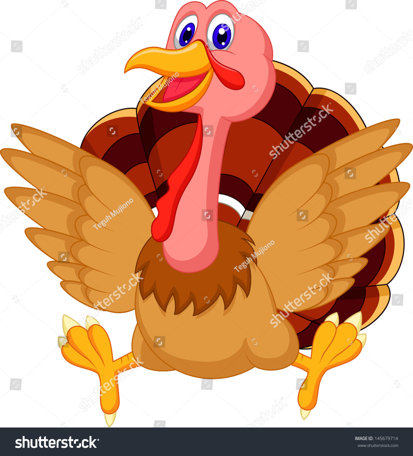 Cute Turkey Cartoon Stock Vector (Royalty Free) 145679714 | Shutterstock