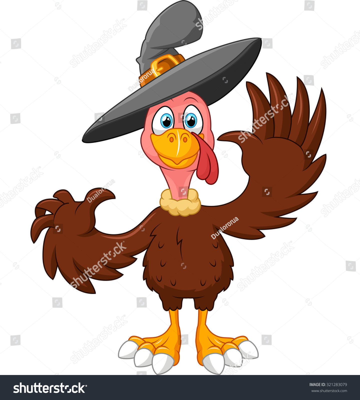 Cute Turkey Cartoon Stock Vector Illustration 321283079 : Shutterstock