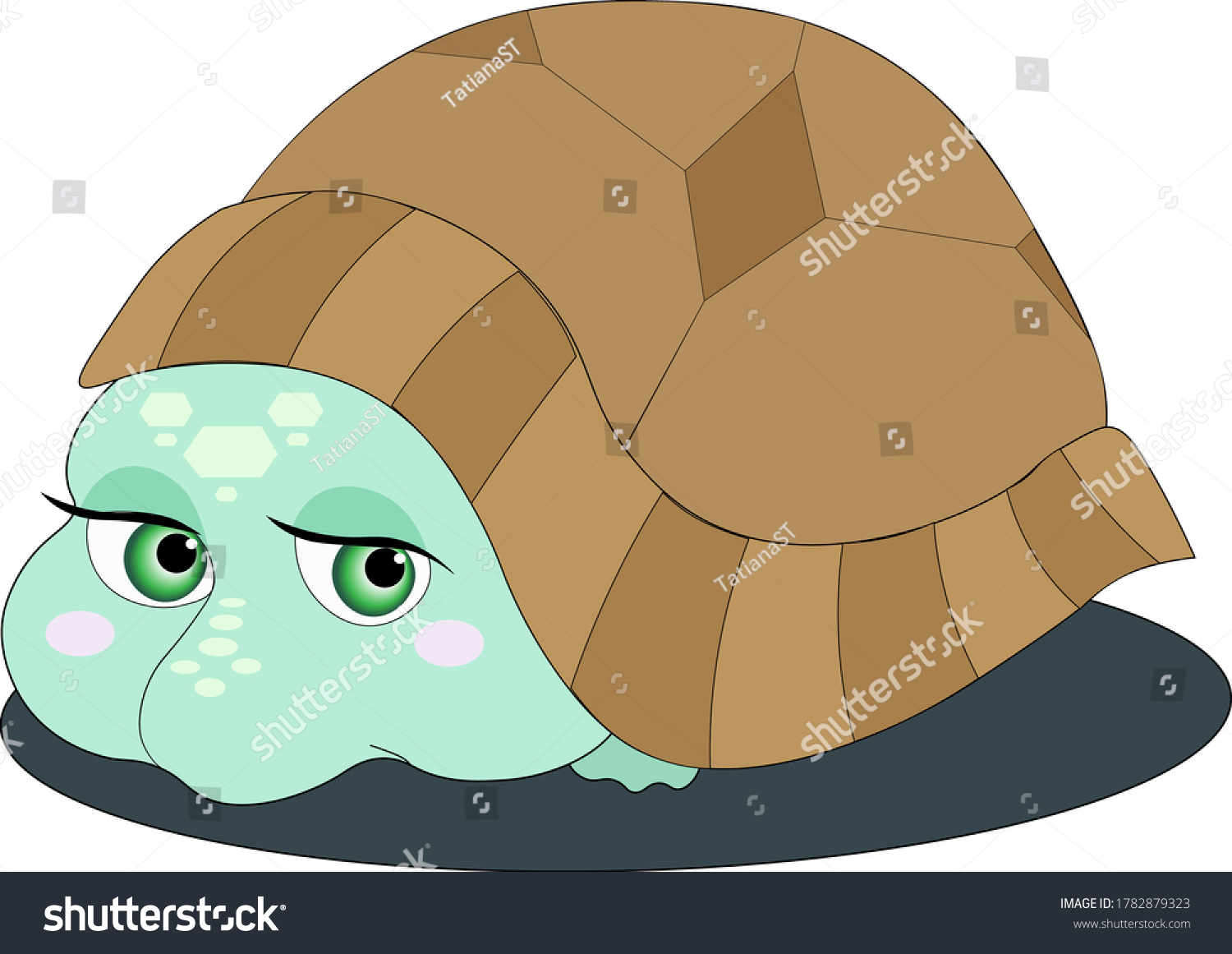 Cute Turtle Cartoons Shell Stock Vector (Royalty Free) 1782879323 ...