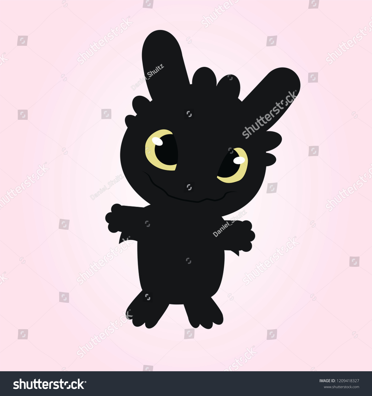 Cute Vector Dragon Smile Stock Vector (Royalty Free) 1209418327 ...