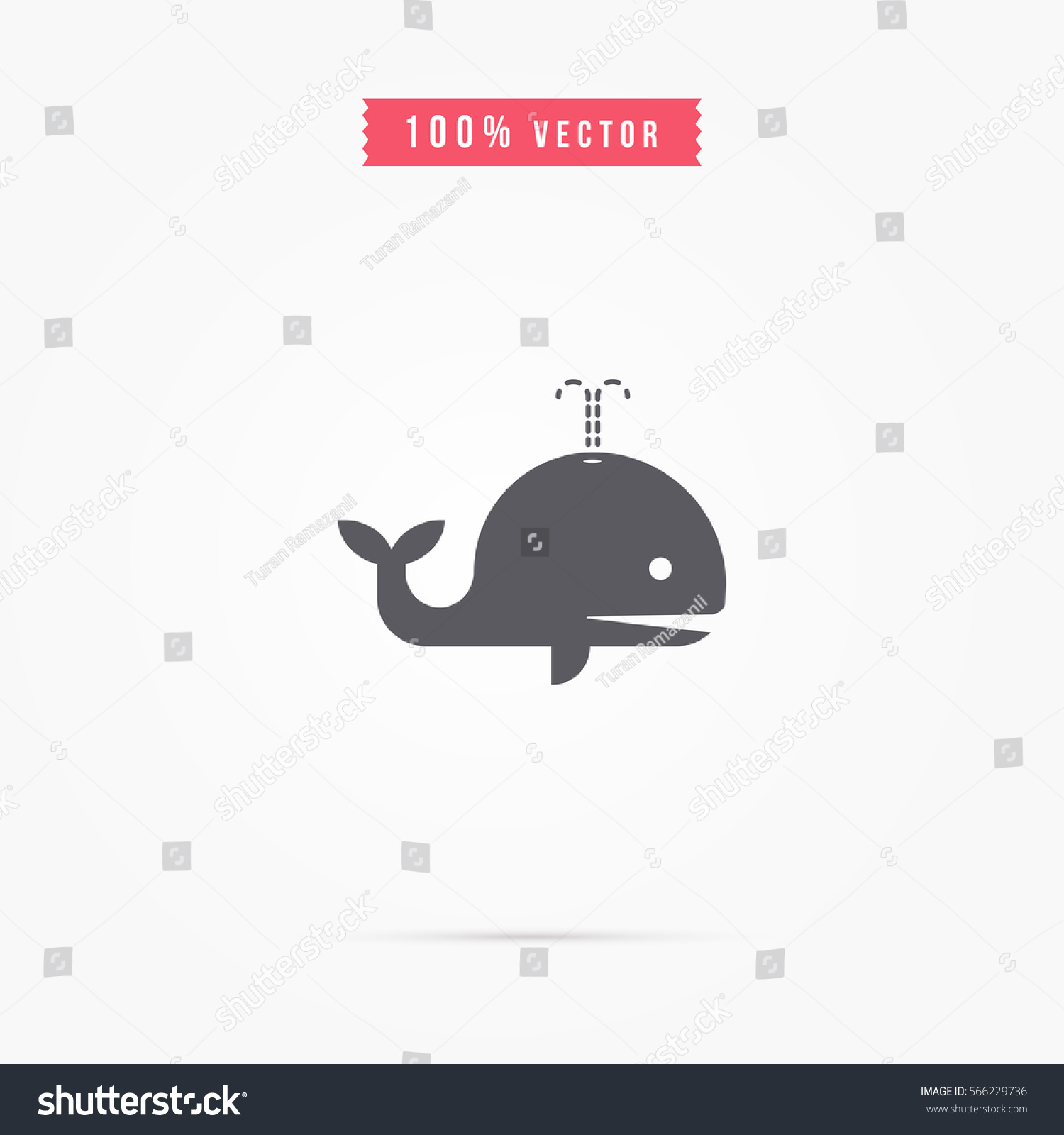 Cute Whale Icon Stock Vector (Royalty Free) 566229736 | Shutterstock