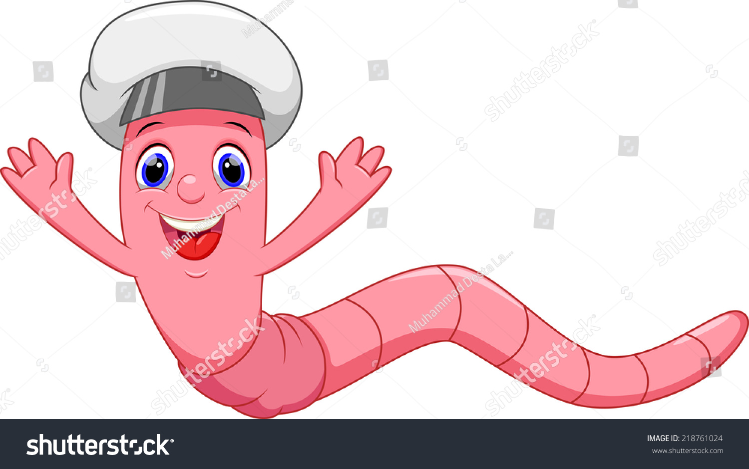 Cute Worm Cartoon Stock Vector (Royalty Free) 218761024 | Shutterstock
