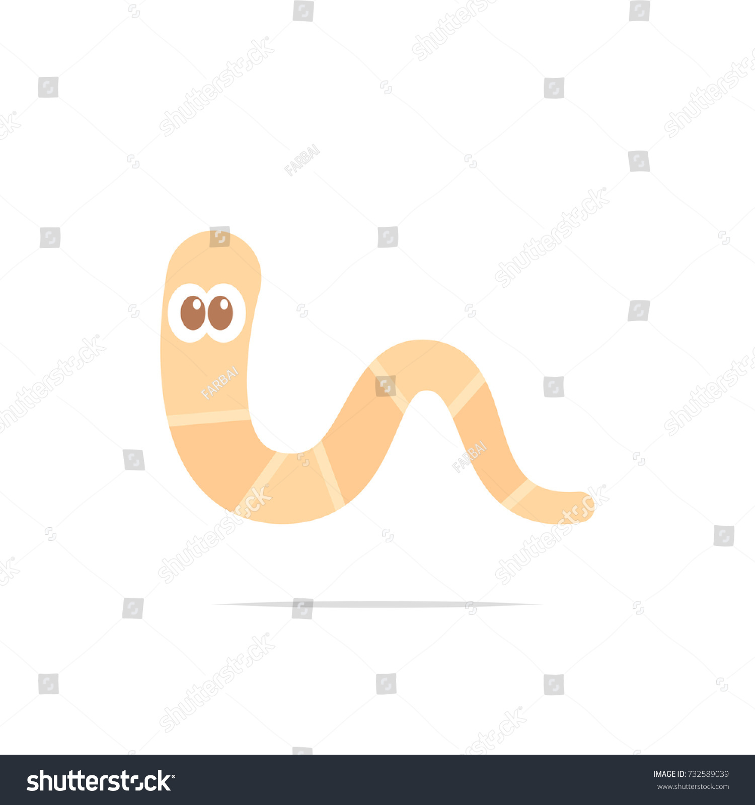 Cute Worm Vector Stock Vector (Royalty Free) 732589039 | Shutterstock