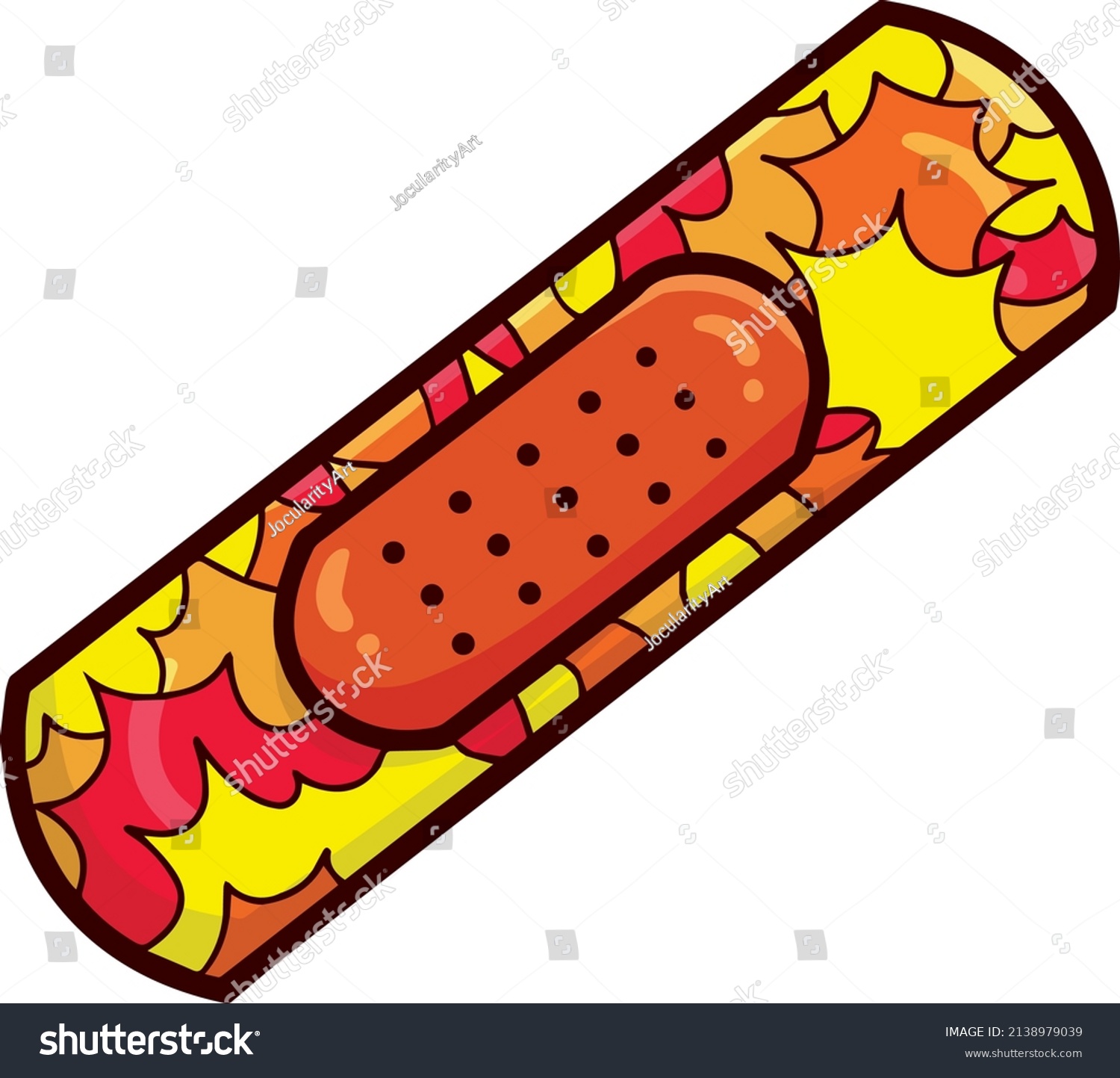 Cute Wound Plaster Explosion Pattern Stock Vector (Royalty Free ...