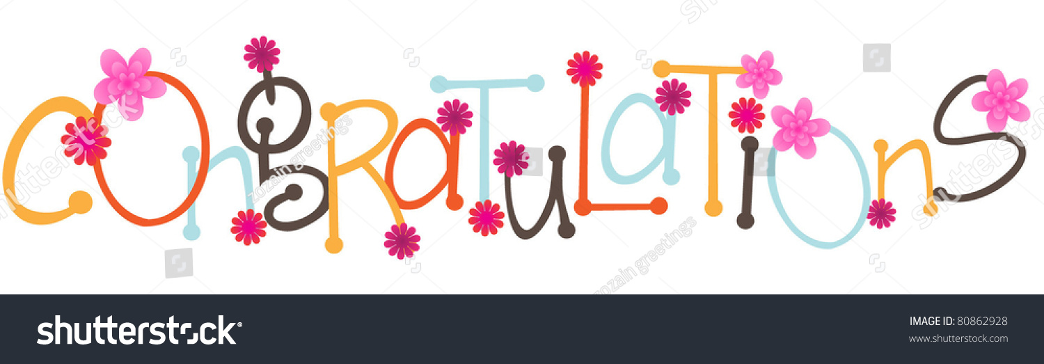 Cute Written Congratulations: เวกเตอร์สต็อก (ปลอดค่าลิขสิทธิ์) 80862928