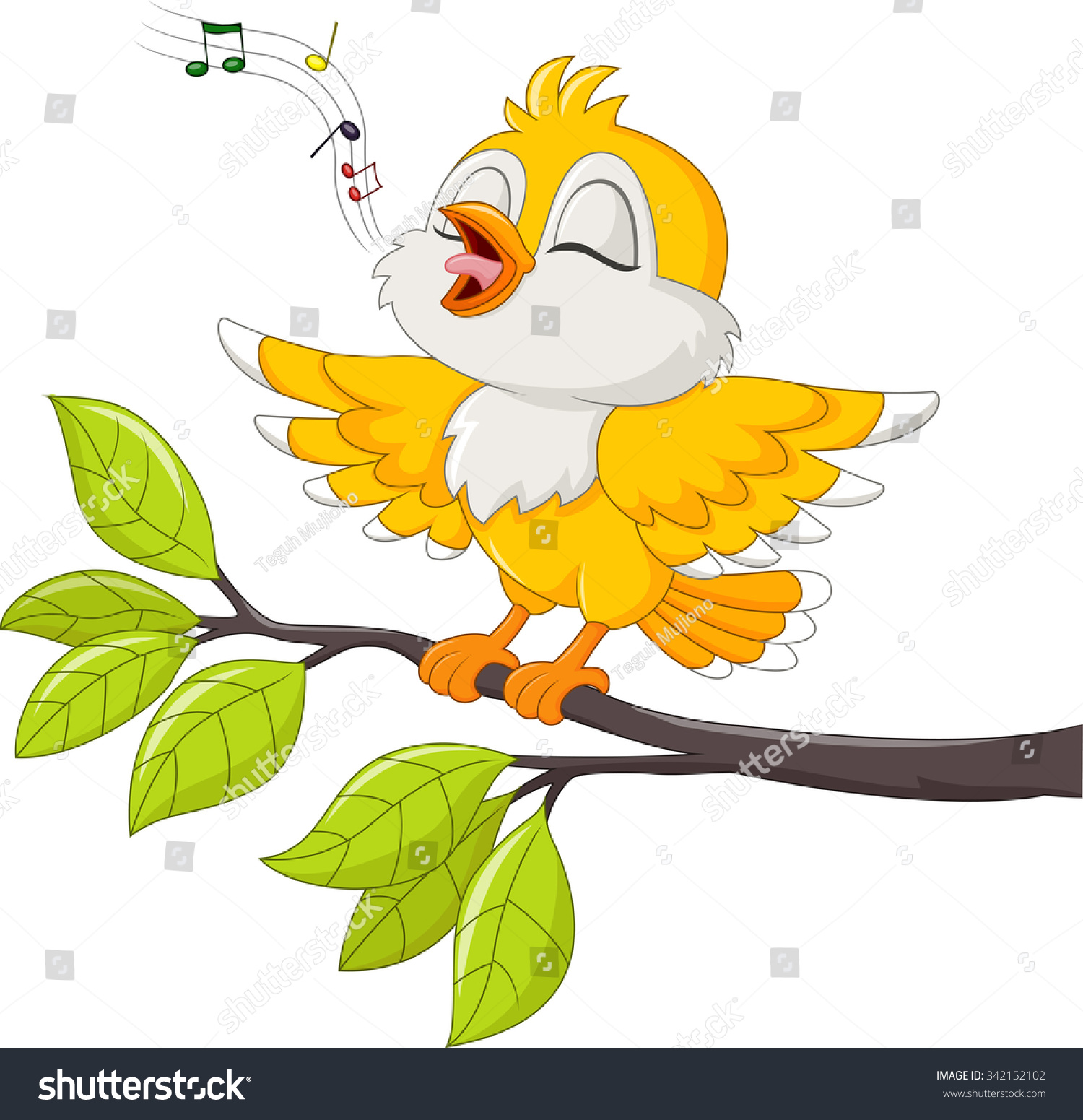 14,740 Bird singing cartoon Images, Stock Photos & Vectors | Shutterstock