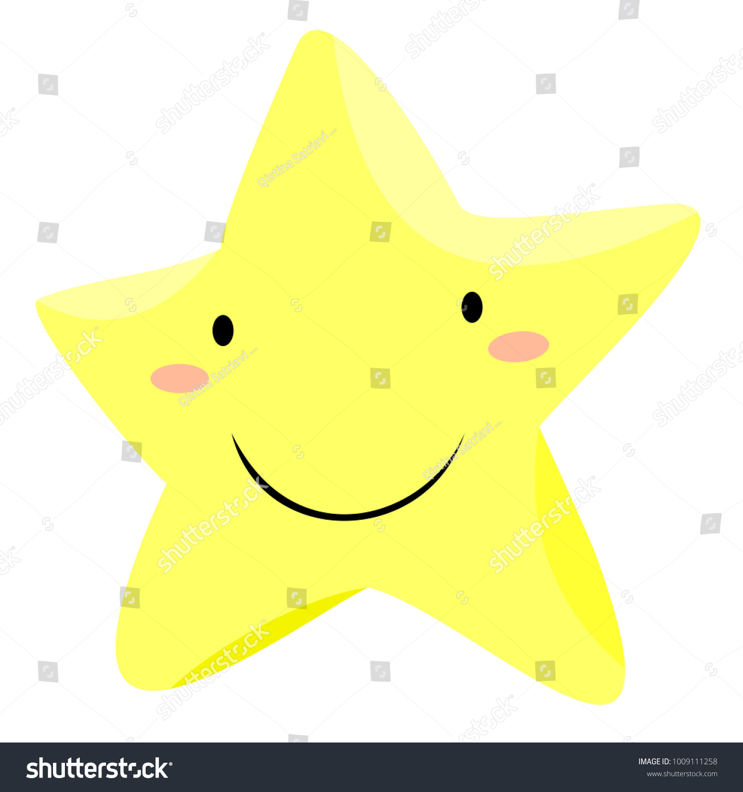 Cute Yellow Star Character Smiling Vector: Vector có sẵn (miễn phí bản ...