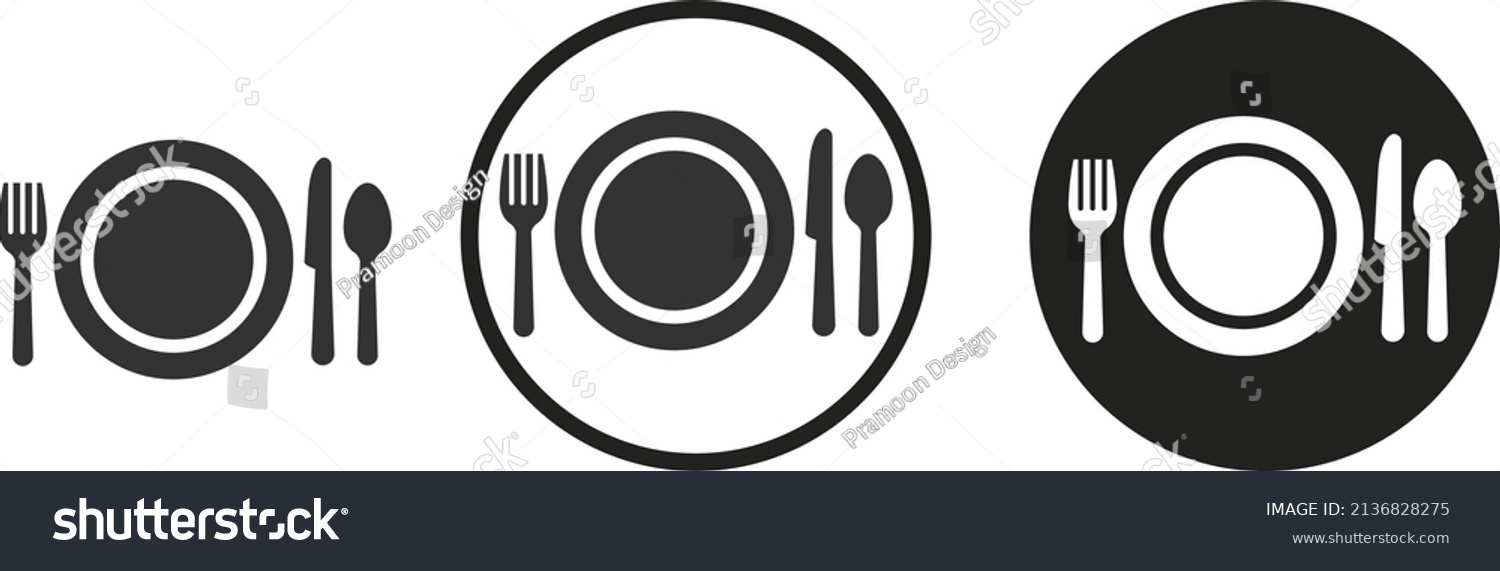 Cutlery Icon Web Icon Set Vector Stock Vector (Royalty Free) 2136828275 ...