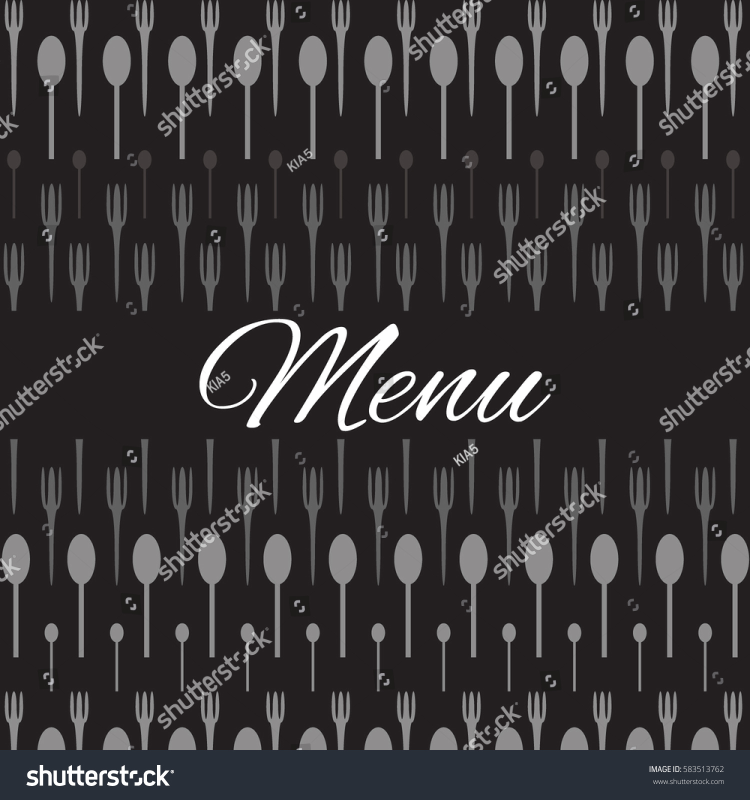 Cutlery Restaurant Menu Design Stock Vector (Royalty Free) 583513762