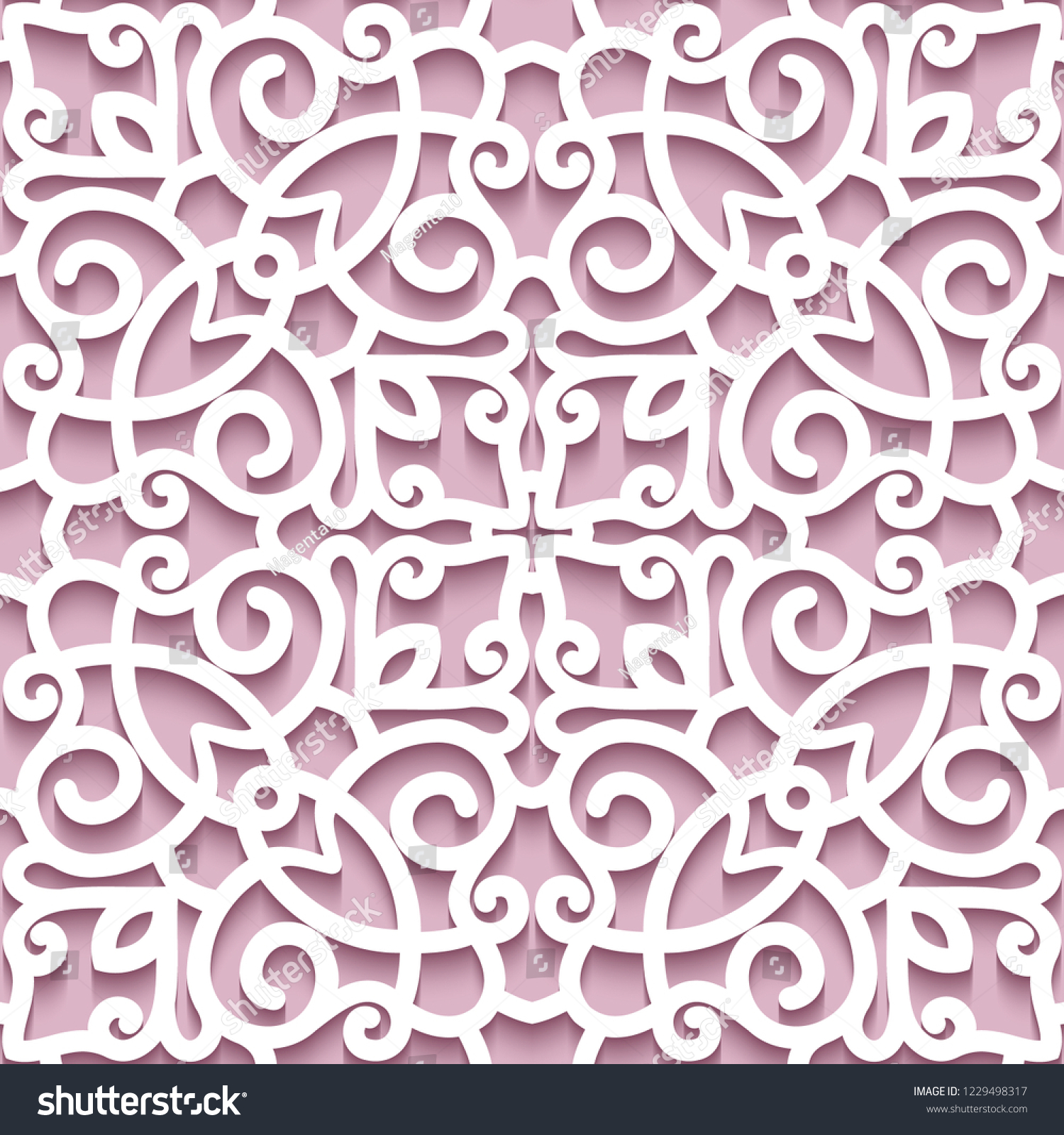 Cutout Paper Pattern Lace Texture Seamless Stock Vector (Royalty Free ...