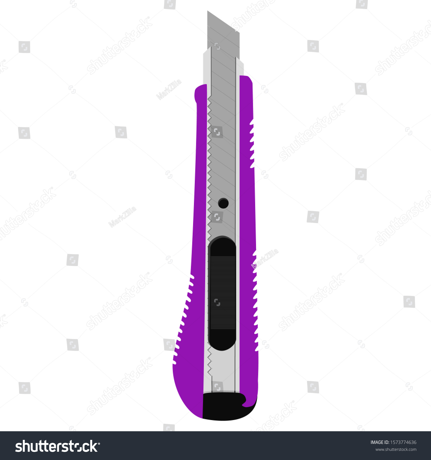 Cutter Purple Real Vector Style Stock Vector (Royalty Free) 1573774636 ...