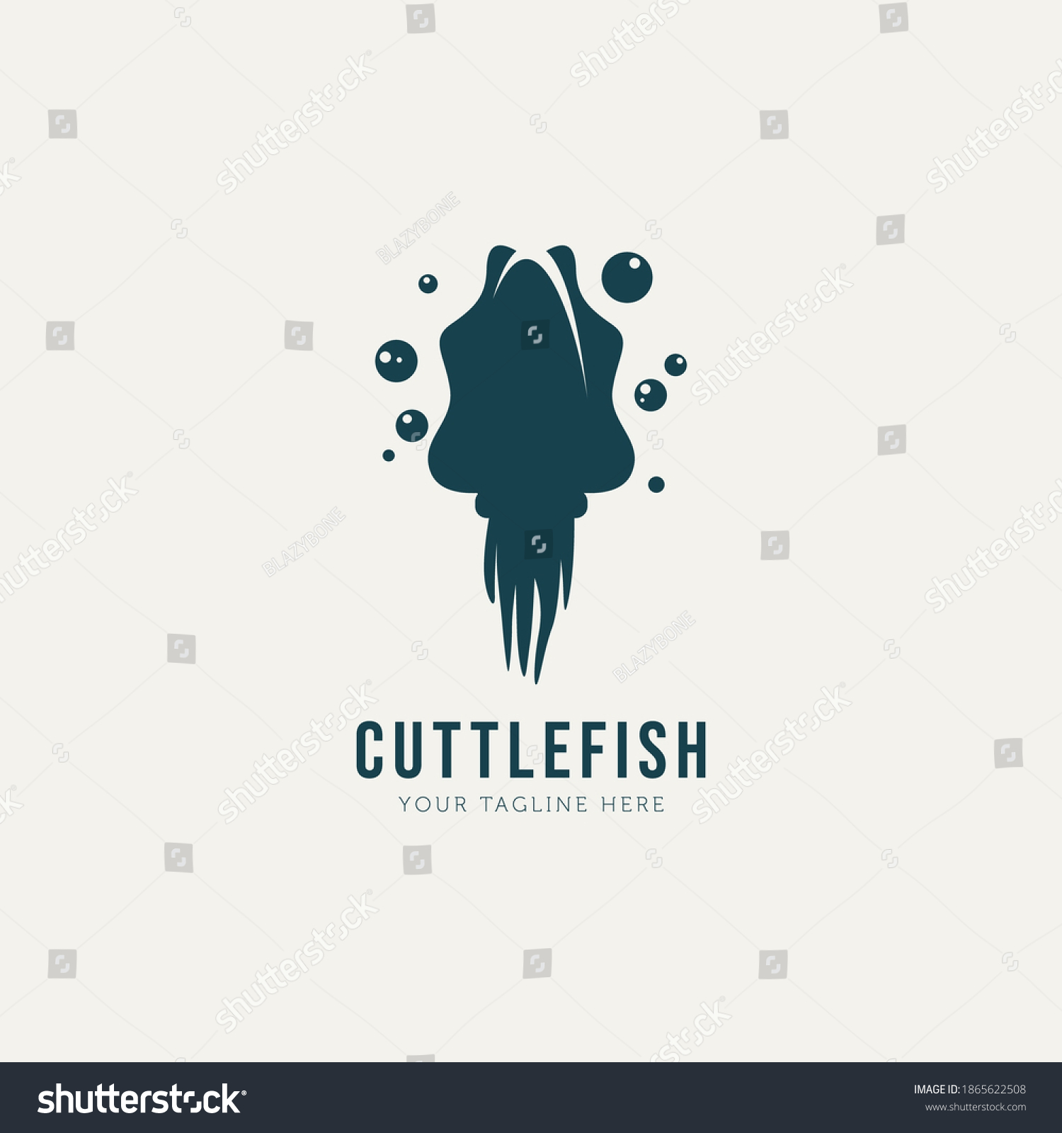 Cuttlefish Silhouette Logo Vector Illustration Design Stock Vector ...