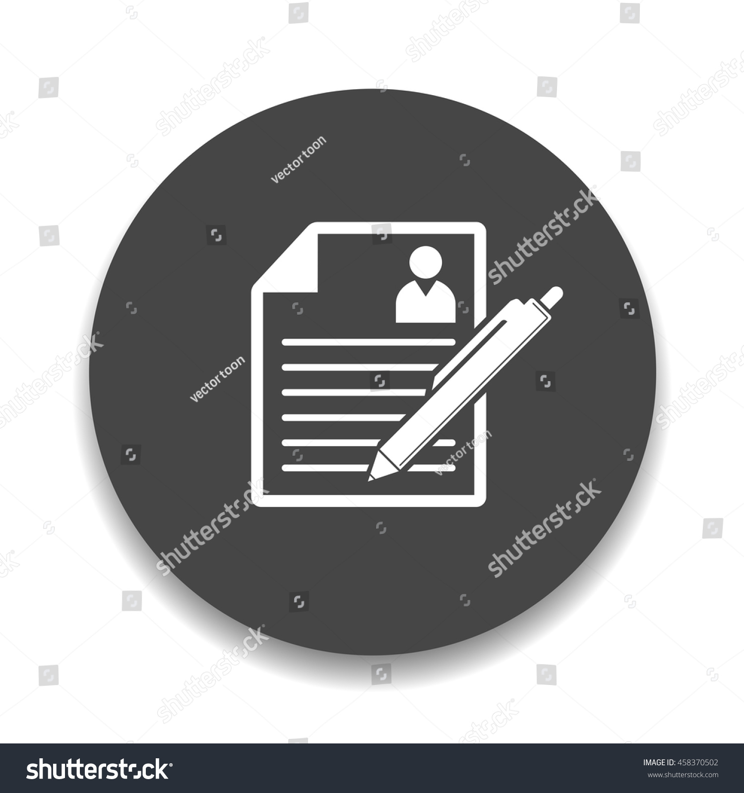 Cv Icon Stock Vector (Royalty Free) 458370502 | Shutterstock