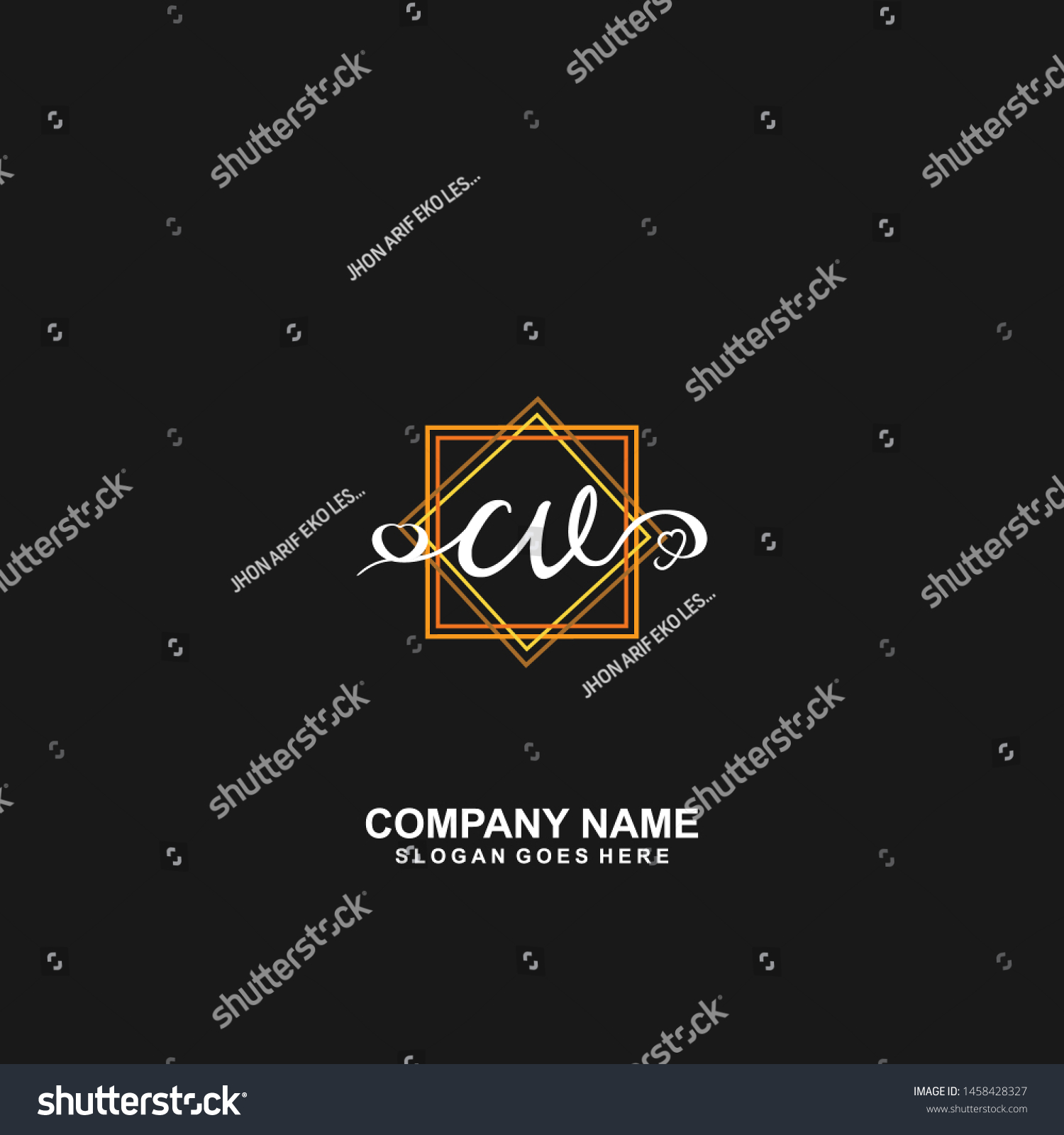 Cv Initial Handwriting Logo Vector Stock Vector (Royalty Free ...