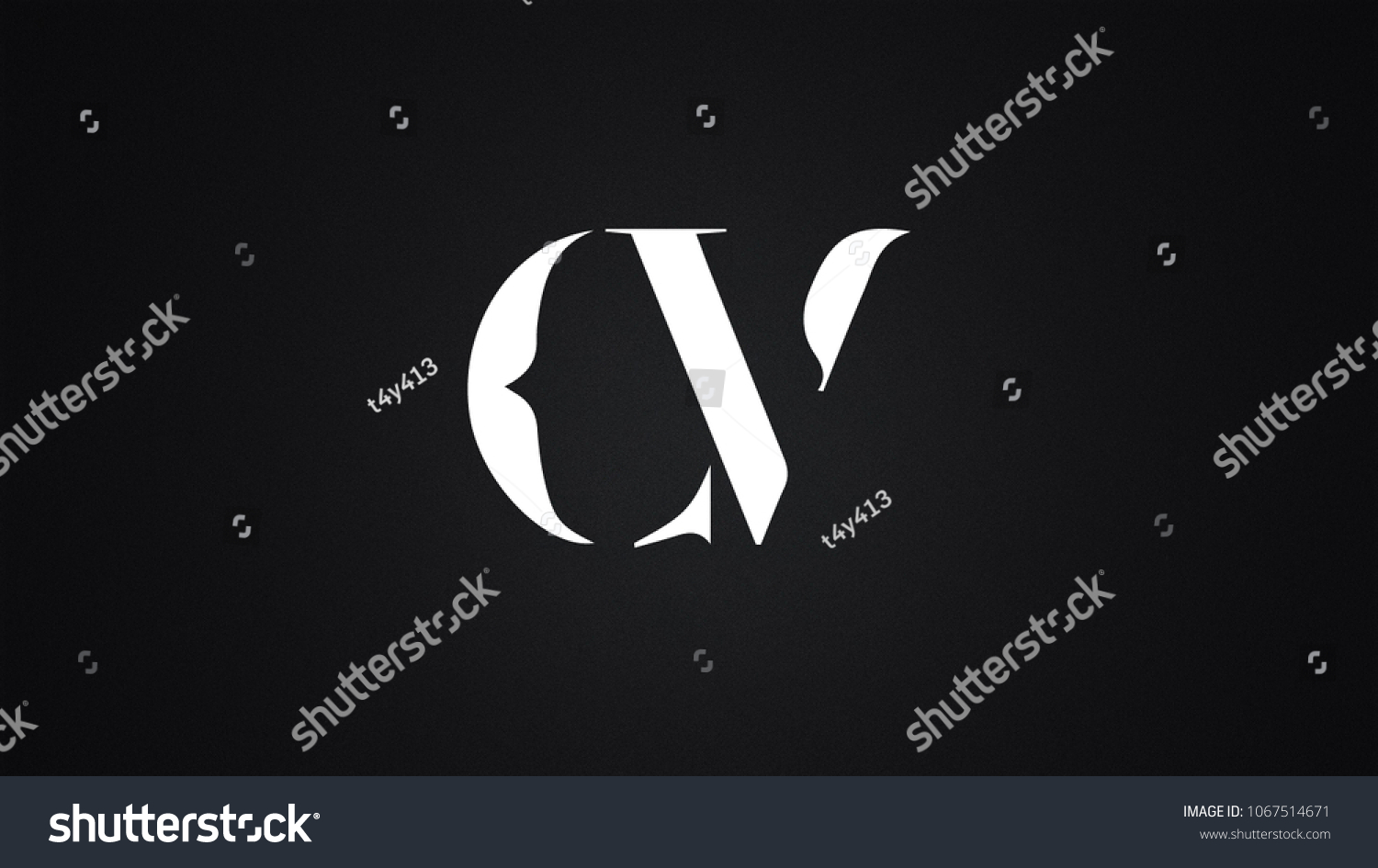 Cv Letter Logo Design Template Vector Stock Vector (Royalty Free ...