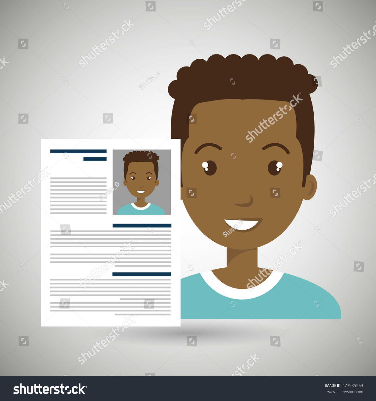 Cv Resume Man Icon Stock Vector (Royalty Free) 477935569 | Shutterstock