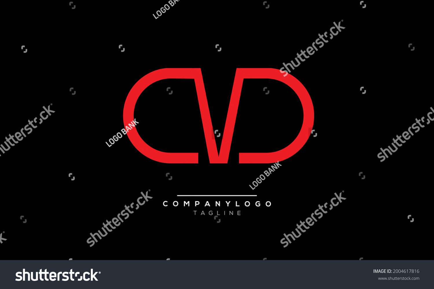 Cvd Initials Monogram Letter Text Alphabet Stock Vector (Royalty Free ...