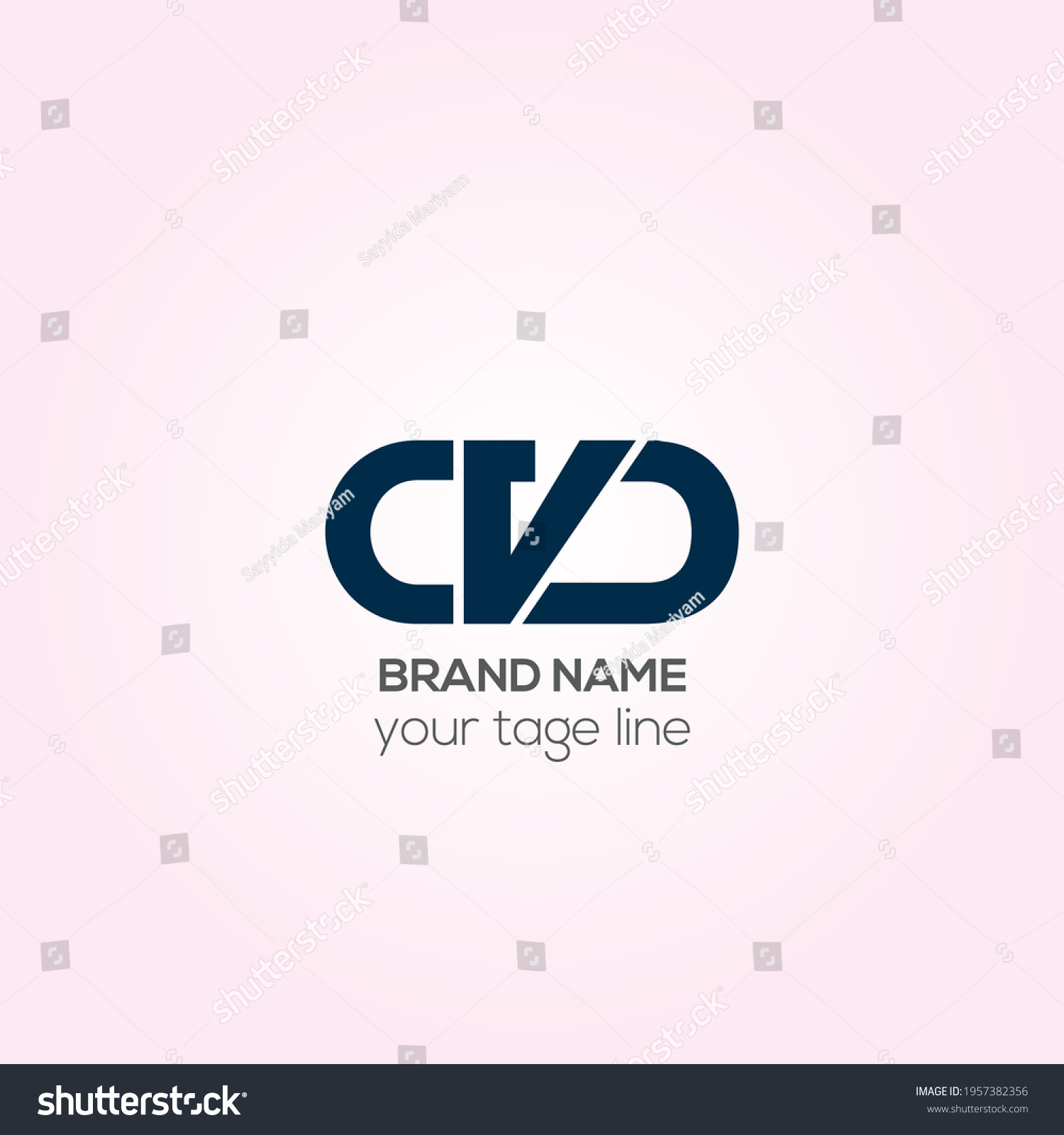 Cvd Vector Logo Design Cbd Creative Stock Vector (Royalty Free ...