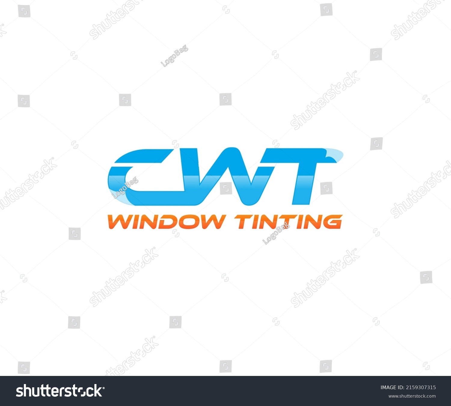 Cwt Window Tinting Logo Design Monogram Stock Vector (Royalty Free ...