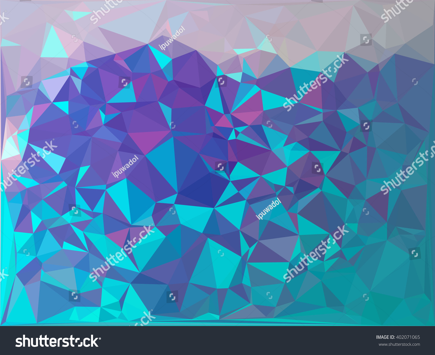 Cyan Purple Polygon Background Stock Vector (Royalty Free) 402071065 ...