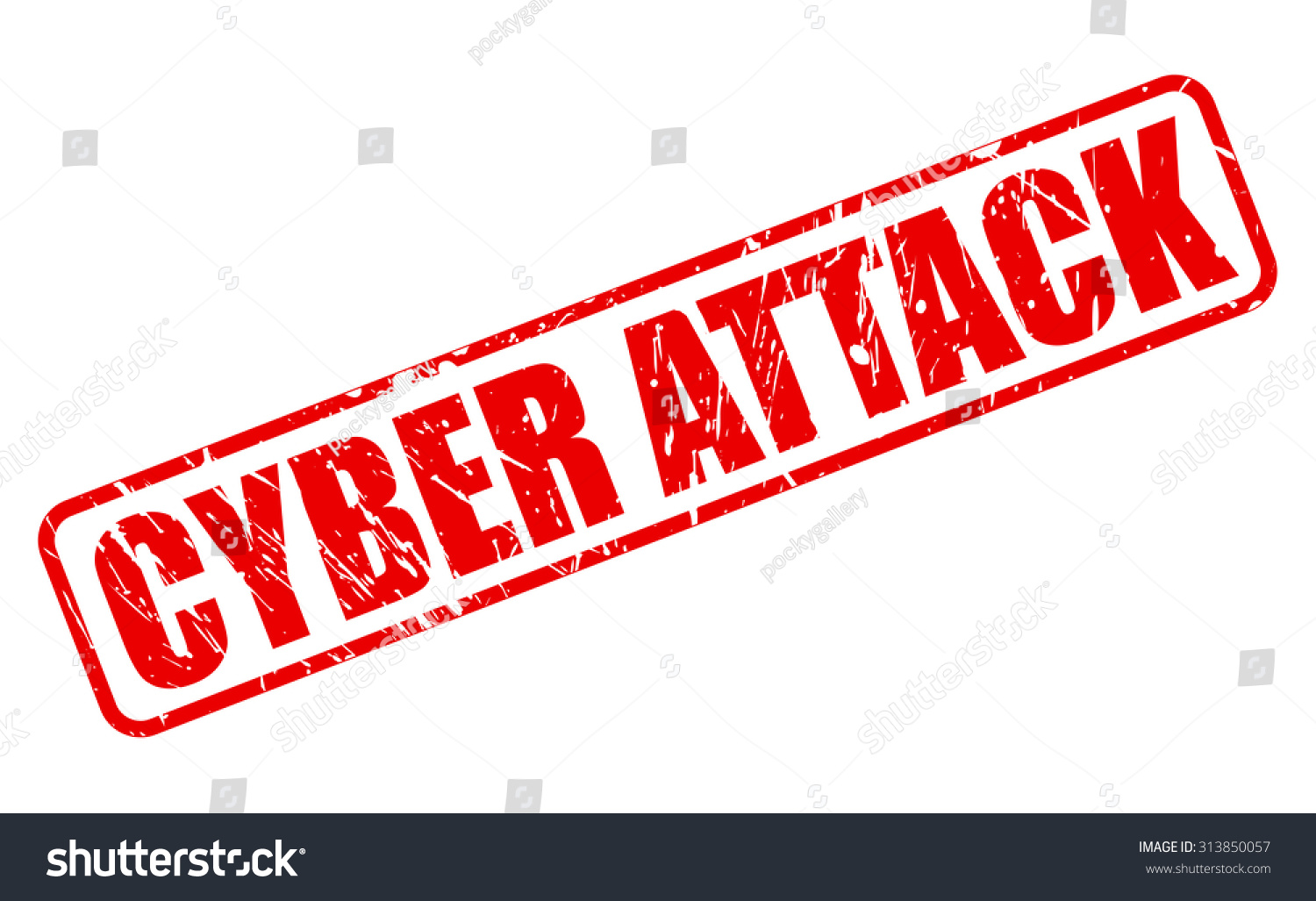 Cyber Attack Red Stamp Text On Stock Vector (Royalty Free) 313850057
