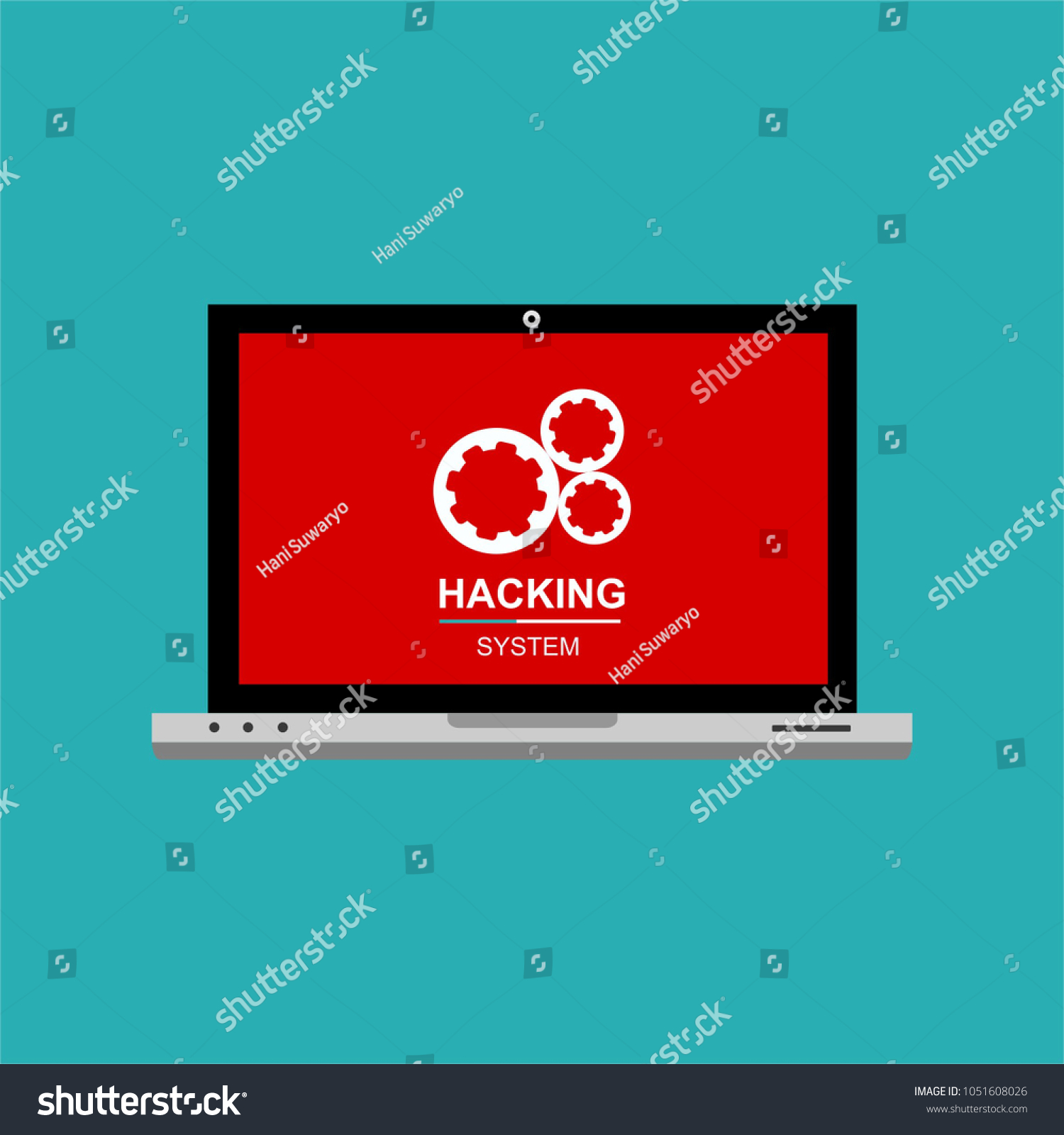 Cyber Attack Warning Message On Laptop Stock Vector (Royalty Free ...