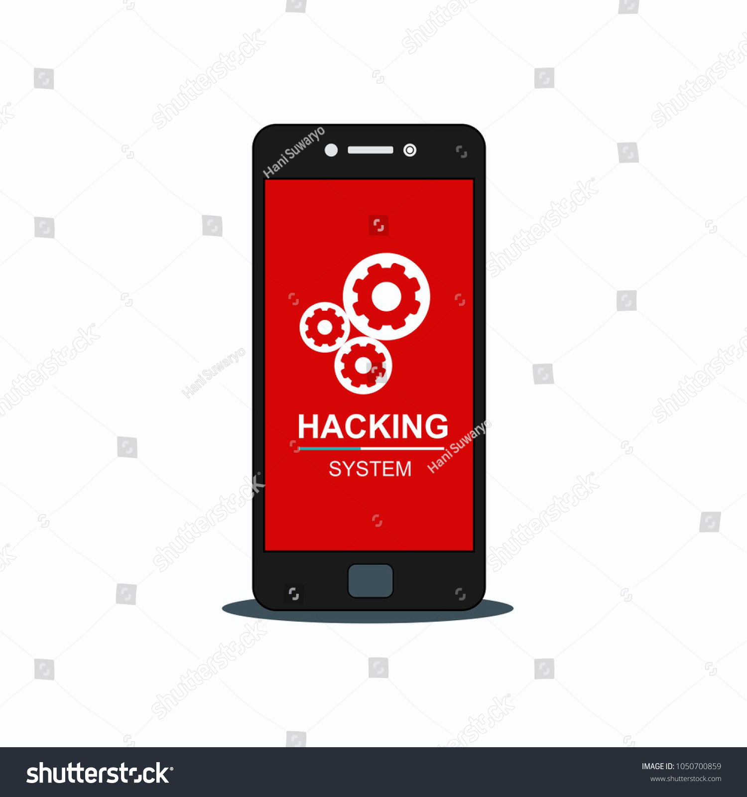 Cyber Attack Warning Message On Smartphone: vector de stock (libre de ...