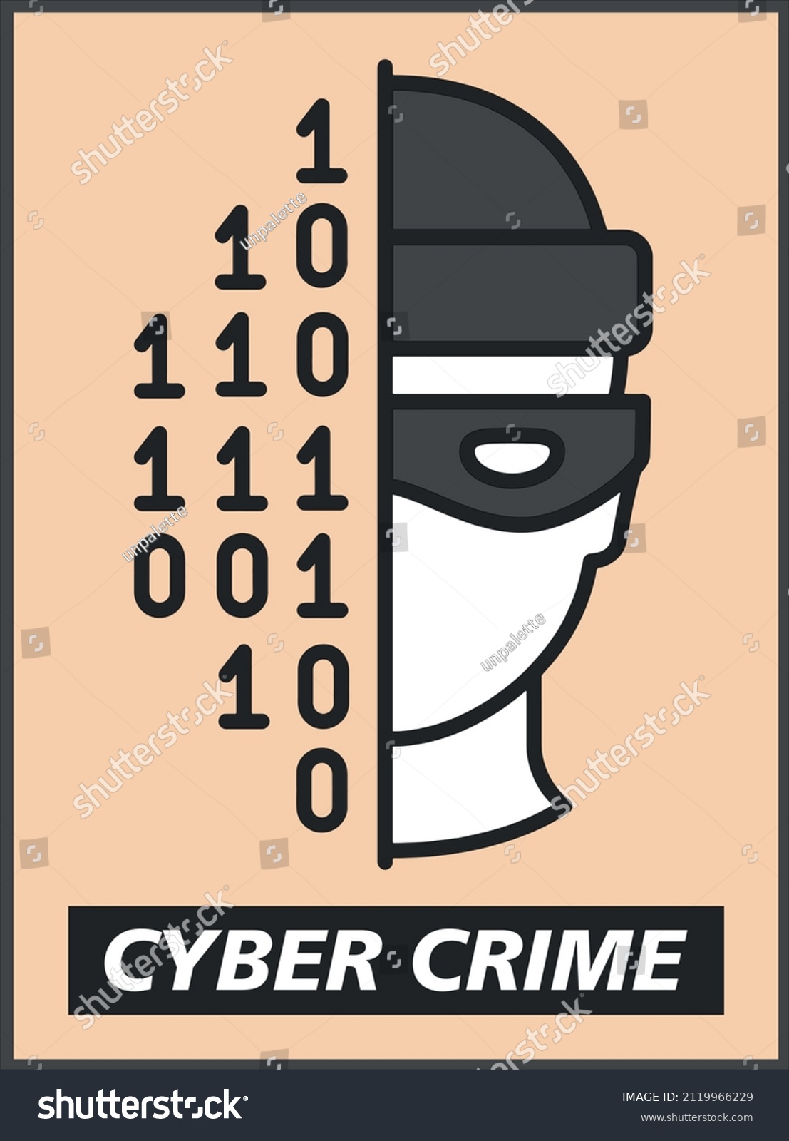 Cyber Crime Vector Poster Web Stock Vector (Royalty Free) 2119966229 ...
