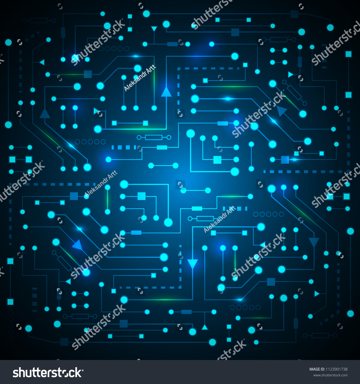 Cyber Future Technology Electrical Circuit Technologies Stock-vektor ...