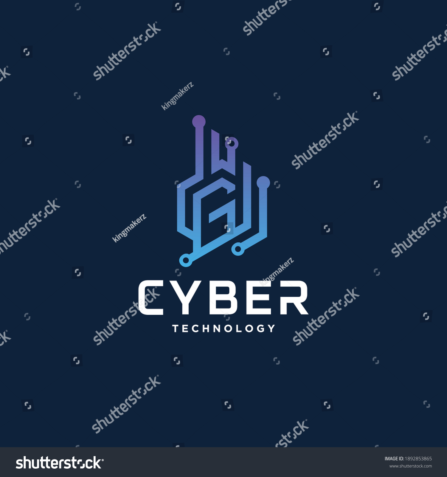 Cyber Initial Letter G Logo Design Stock Vector (Royalty Free ...