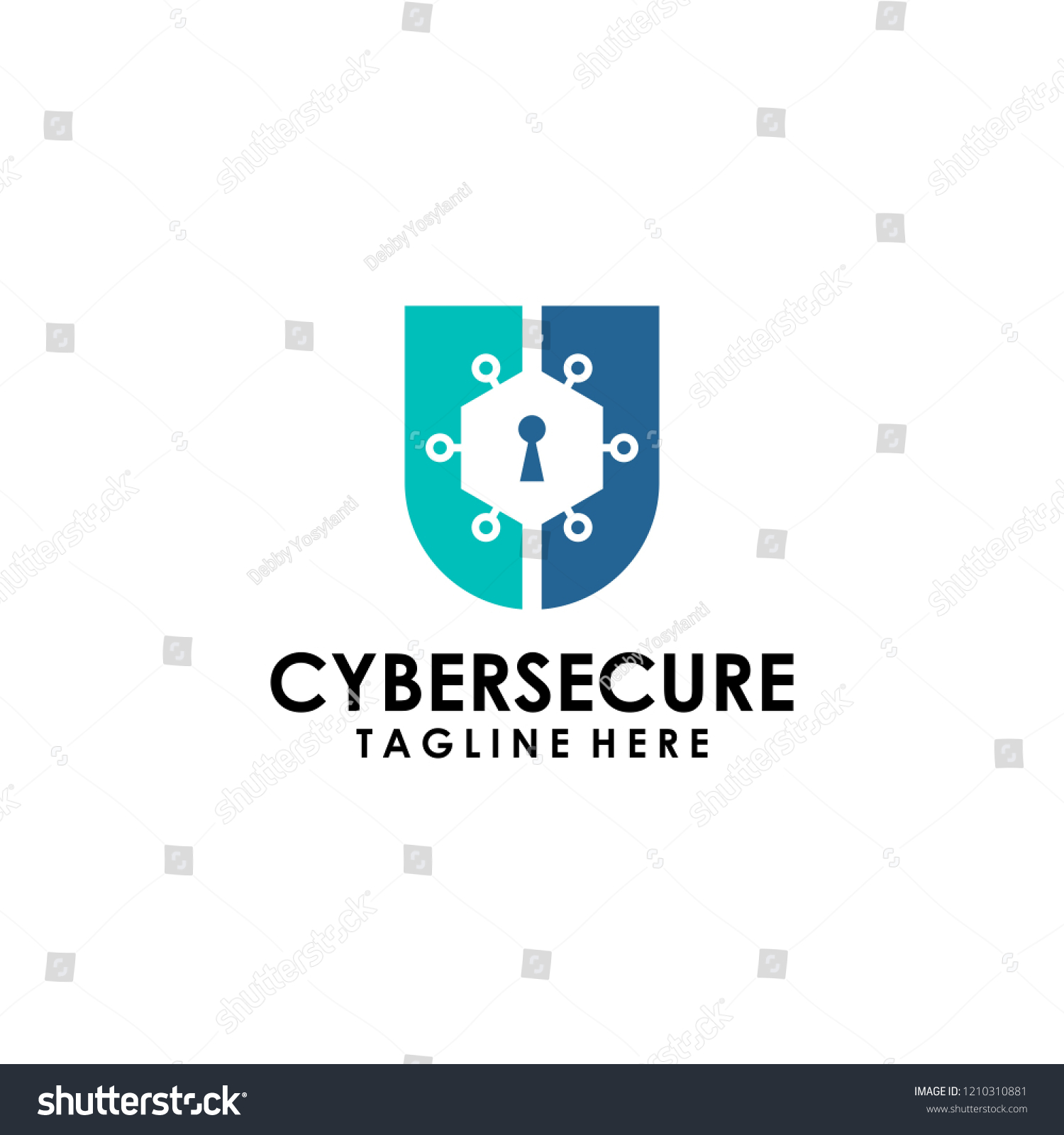 Cyber Logo Design Vector Template: เวกเตอร์สต็อก (ปลอดค่าลิขสิทธิ์ ...