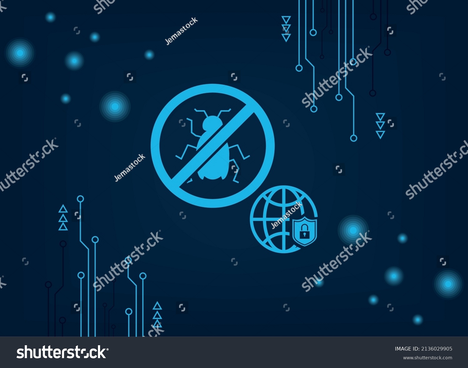 Cyber Security Antivirus Poster Background Stock Vector (Royalty Free ...