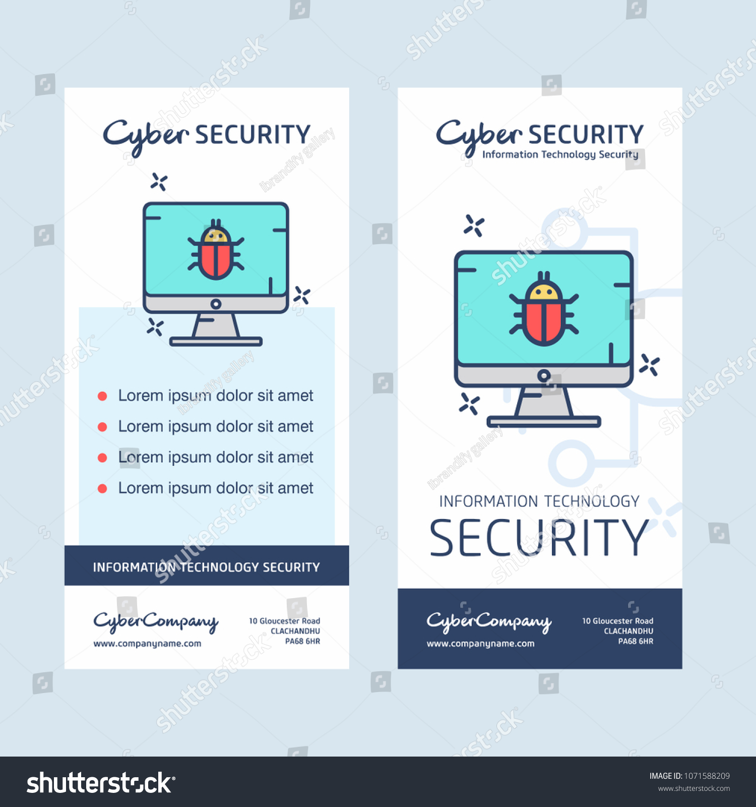 Cyber Security Banner Design Vector Stock Vector (Royalty Free ...