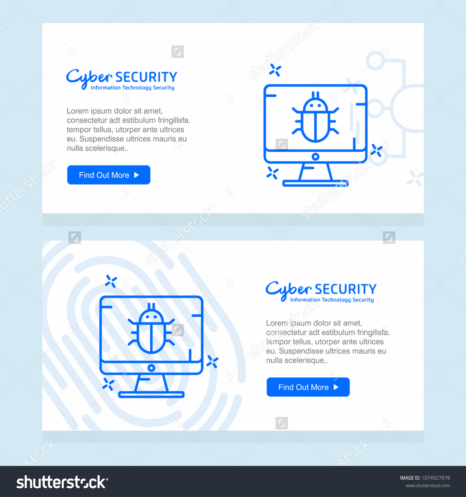 Cyber Security Banner Design Vector: เวกเตอร์สต็อก (ปลอดค่าลิขสิทธิ์ ...