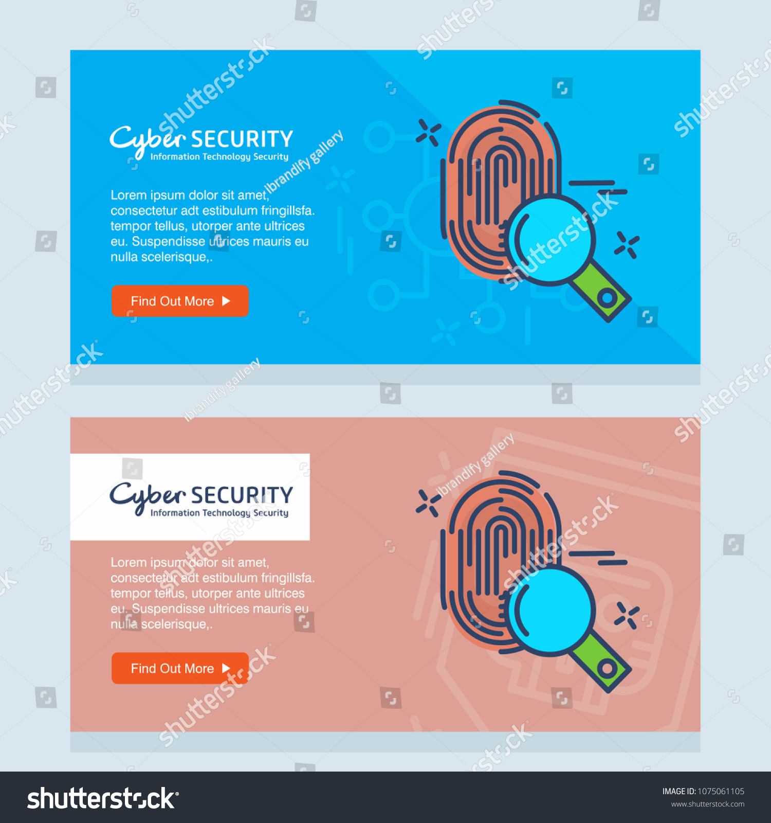 Cyber Security Banner Design Vector Stock Vector (Royalty Free ...