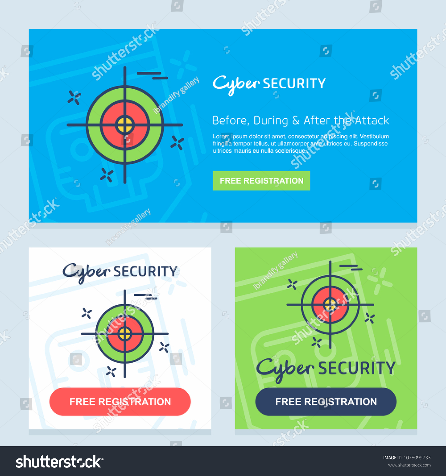 Cyber Security Banner Design Vector Stock Vector (Royalty Free ...