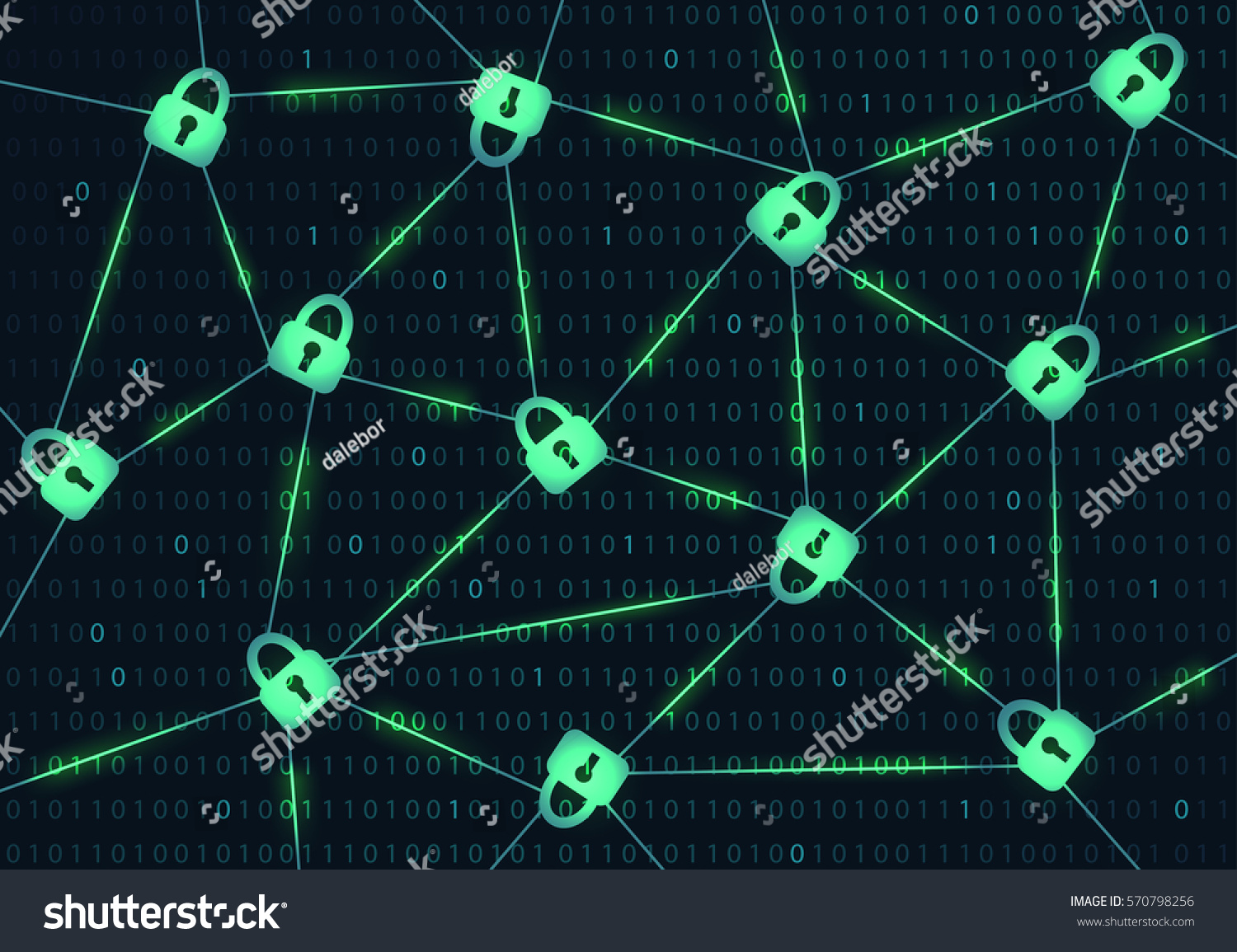 Cyber Security Concept Pattern Padlocks Stock Vector 570798256 Shutterstock