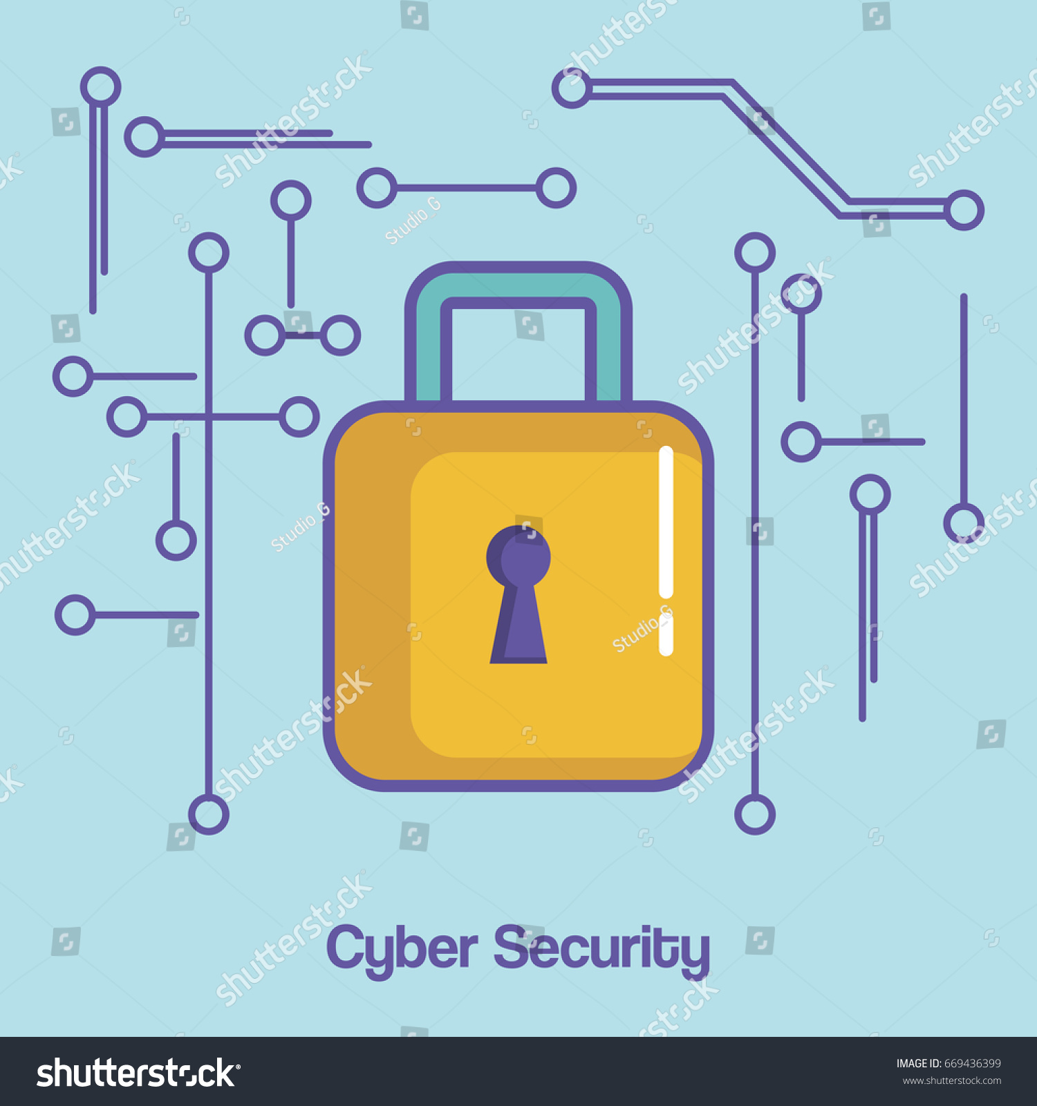 Cyber Security Design Stock Vector (Royalty Free) 669436399 | Shutterstock